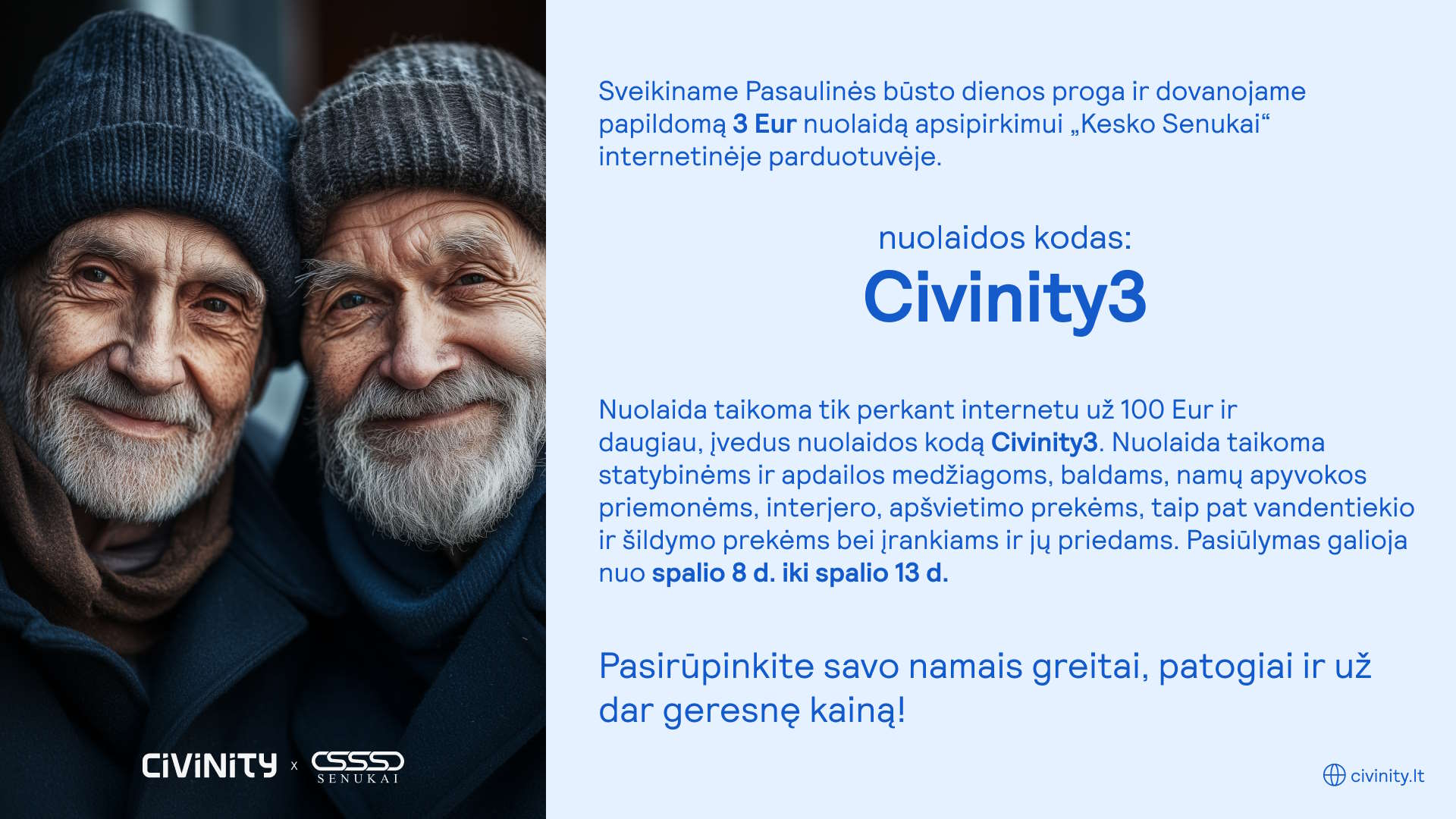 Tapkite mūsų klientu – Civinity Namai